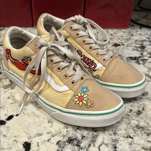 Vans | Shoes | Vans Off The Wall Sesame Street Elmo Sneakers Size 7 ...